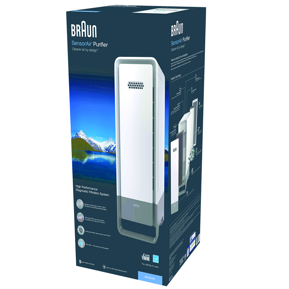 Braun SensorAir™ Air Purifier High Performance Diagnostic Filtration ...