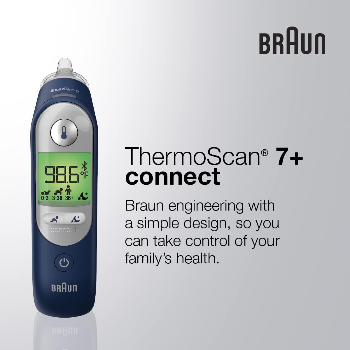 ThermoScan® 7+ Connect Ear Thermometer - Braun Healthcare US